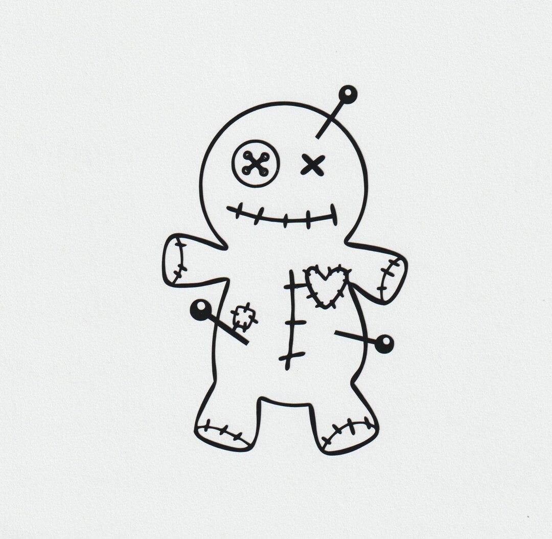 Voodoo Doll Vinyl Decal (permanent Adhesive, Die Cut) - Etsy
