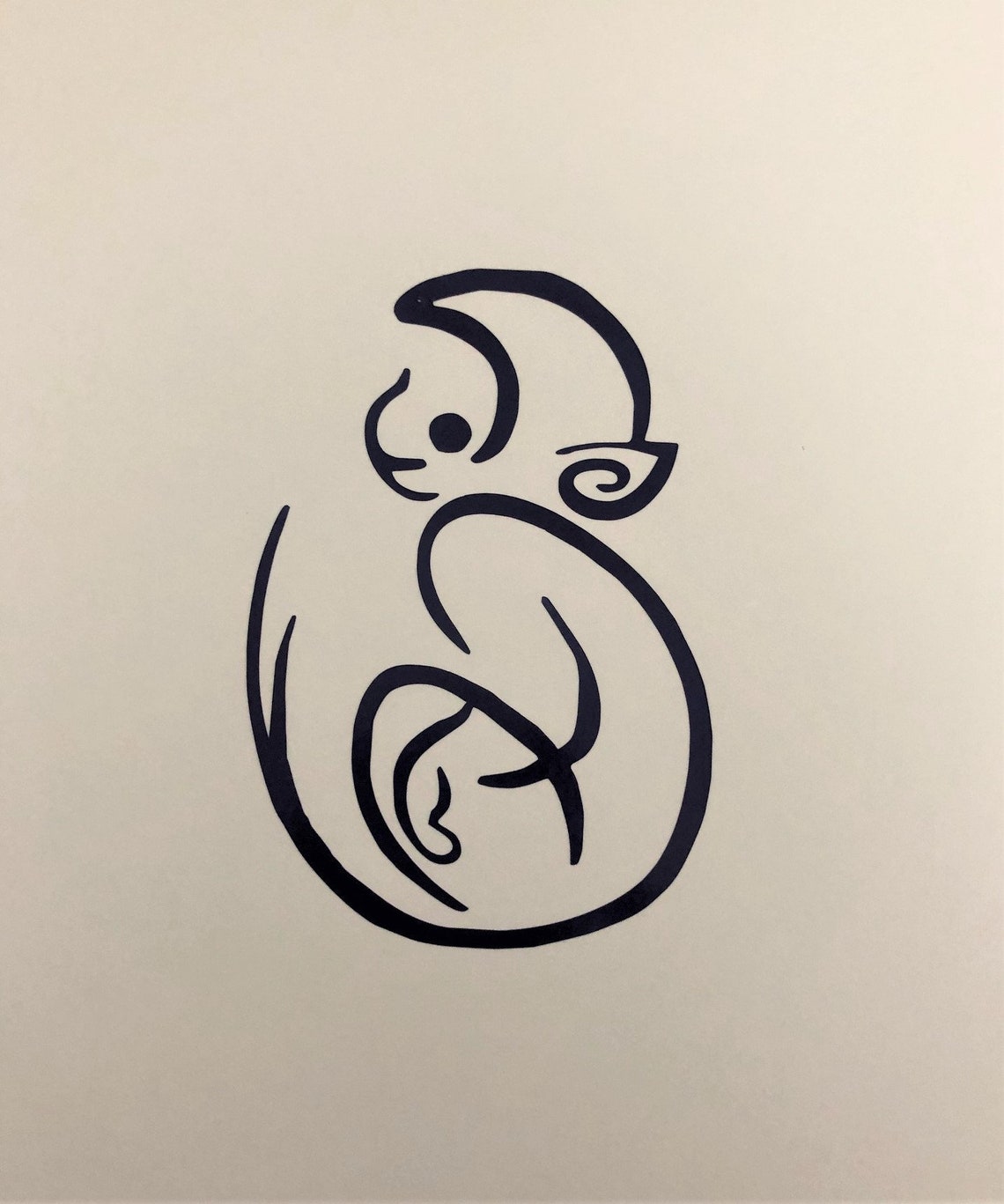 Tribal Monkey Vinyl Decal for Laptops Cars Cups Water | Etsy