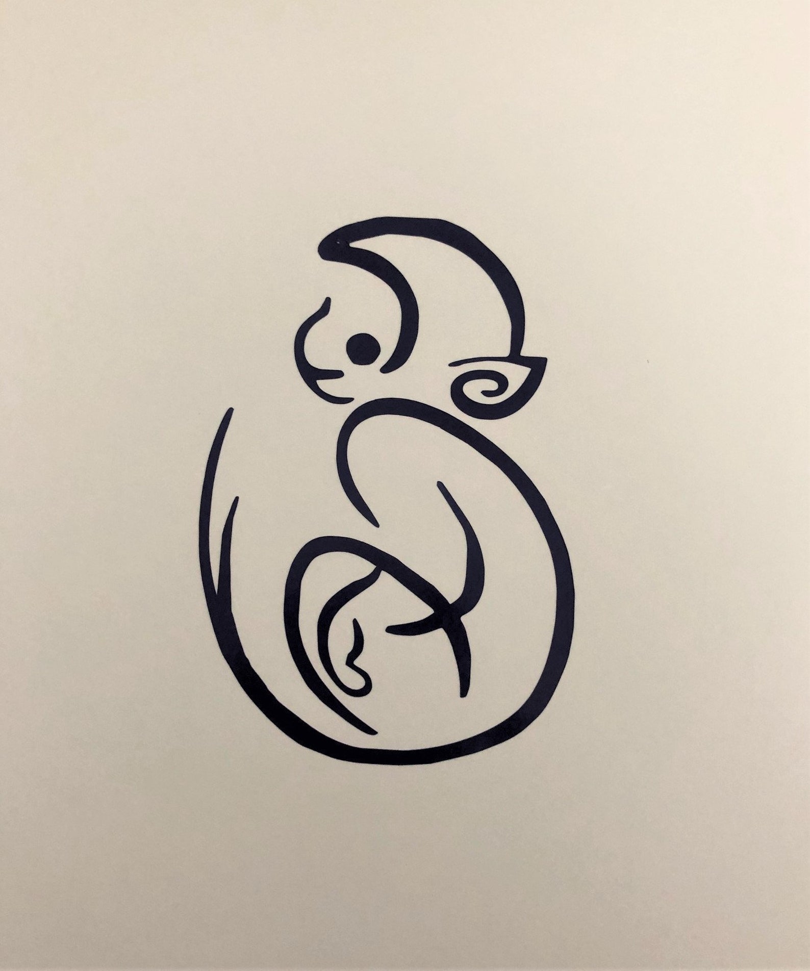 Tribal Monkey Vinyl Decal for Laptops Cars Cups Water | Etsy