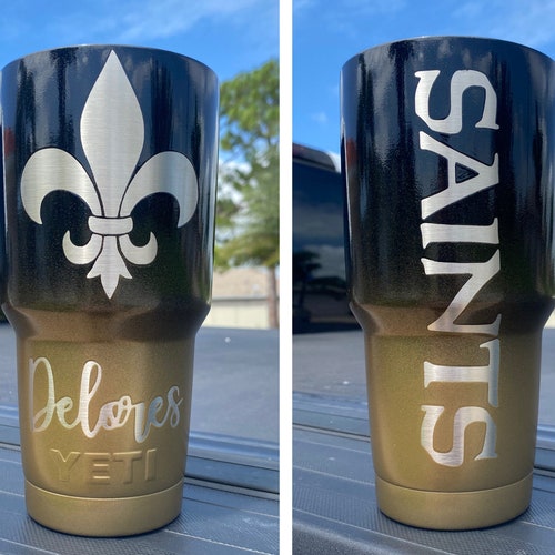 New Orleans Saints Powdercoated Yeti Tumbler Free - Etsy
