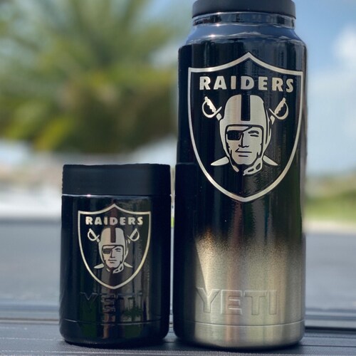 Las Vegas Raiders Powdercoated Yeti Tumbler Free - Etsy