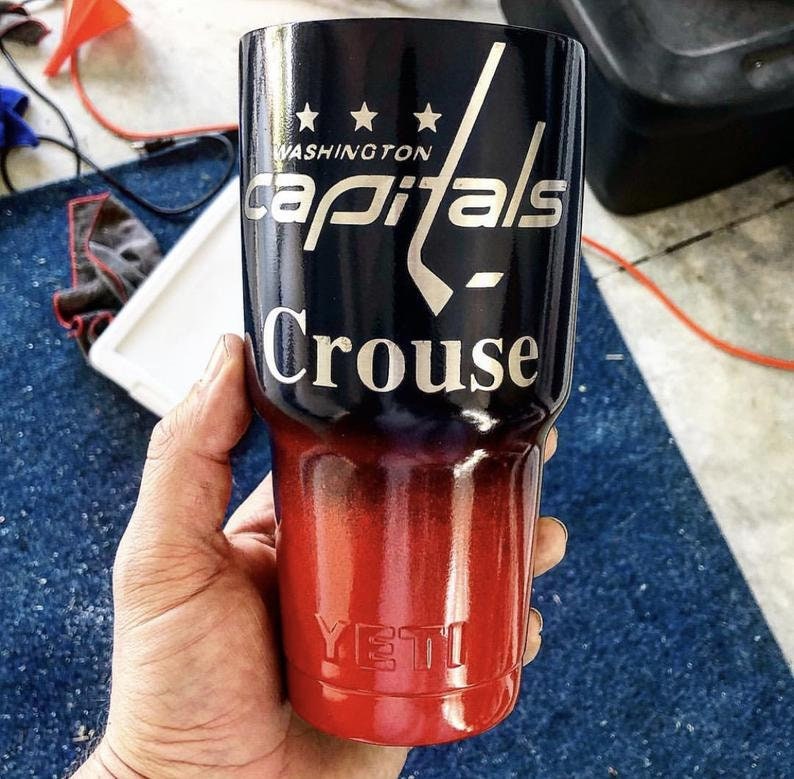 NHL Hockey Team Powdercoated Yeti Tumbler Free | Etsy