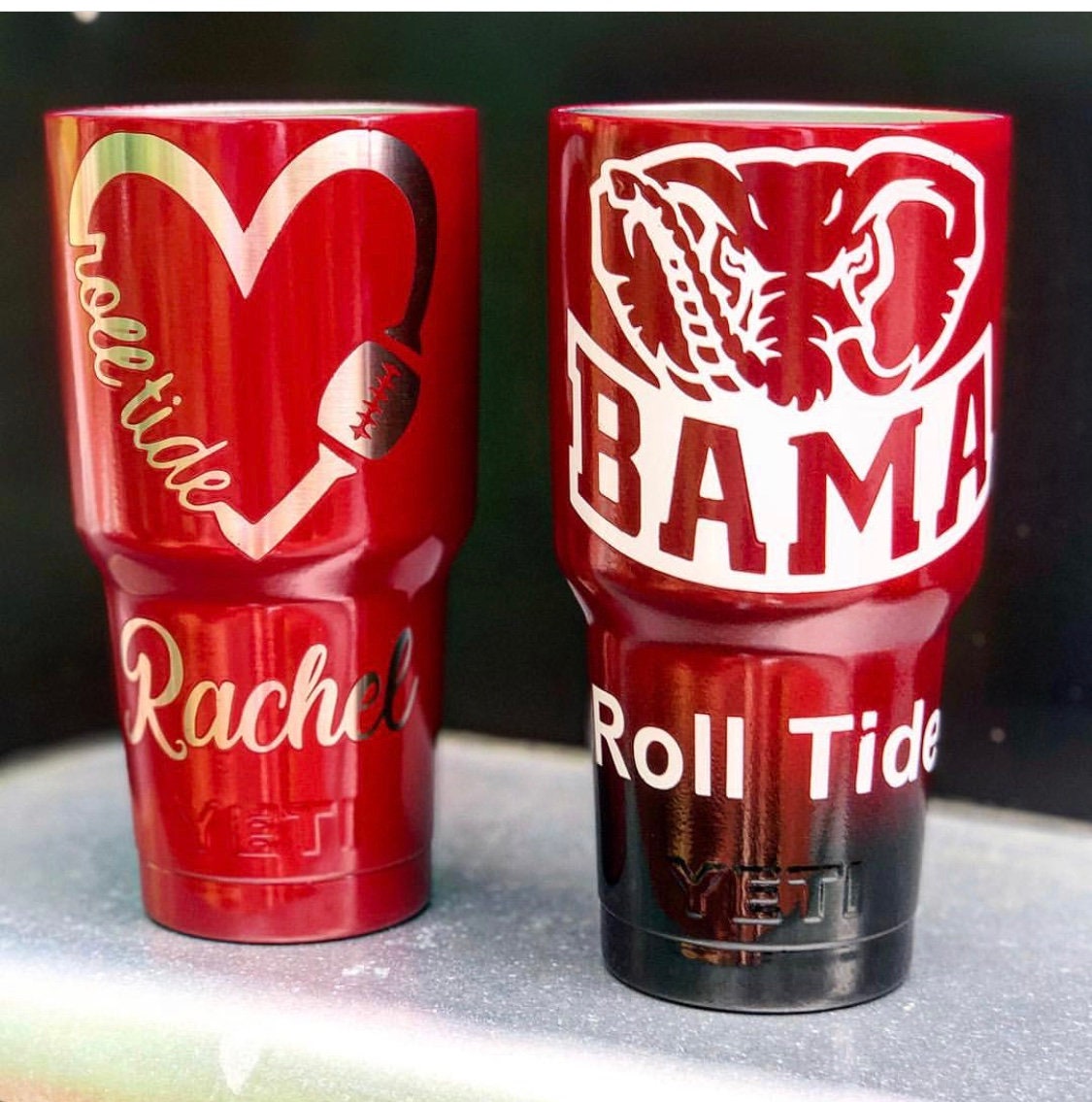 Alabama Bama Powdercoated Yeti Tumbler Free Personilization | Etsy