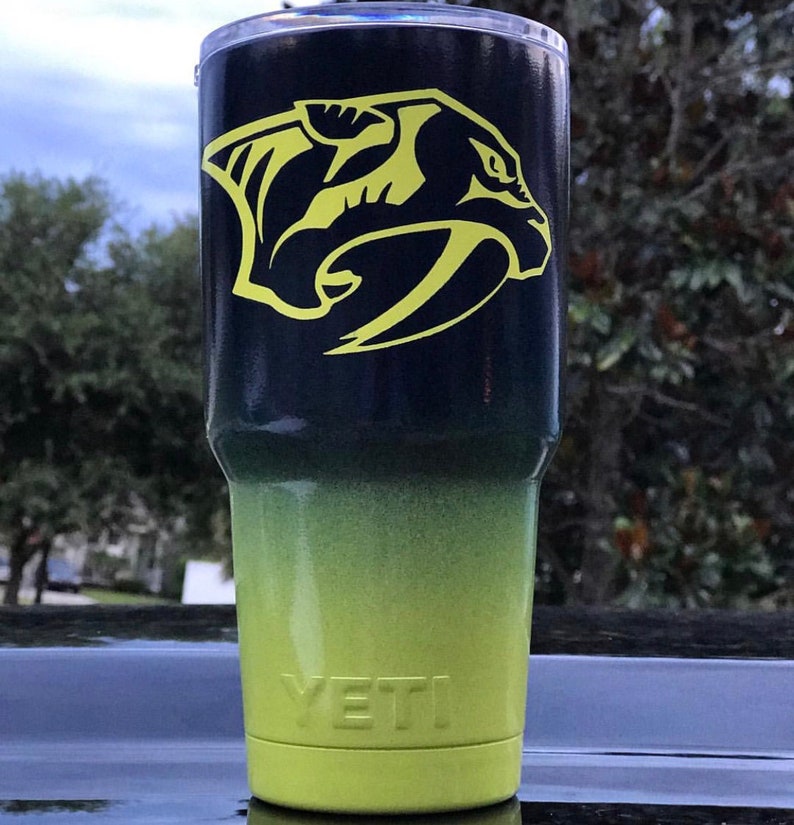NHL Hockey Team Powdercoated Yeti Tumbler Free | Etsy