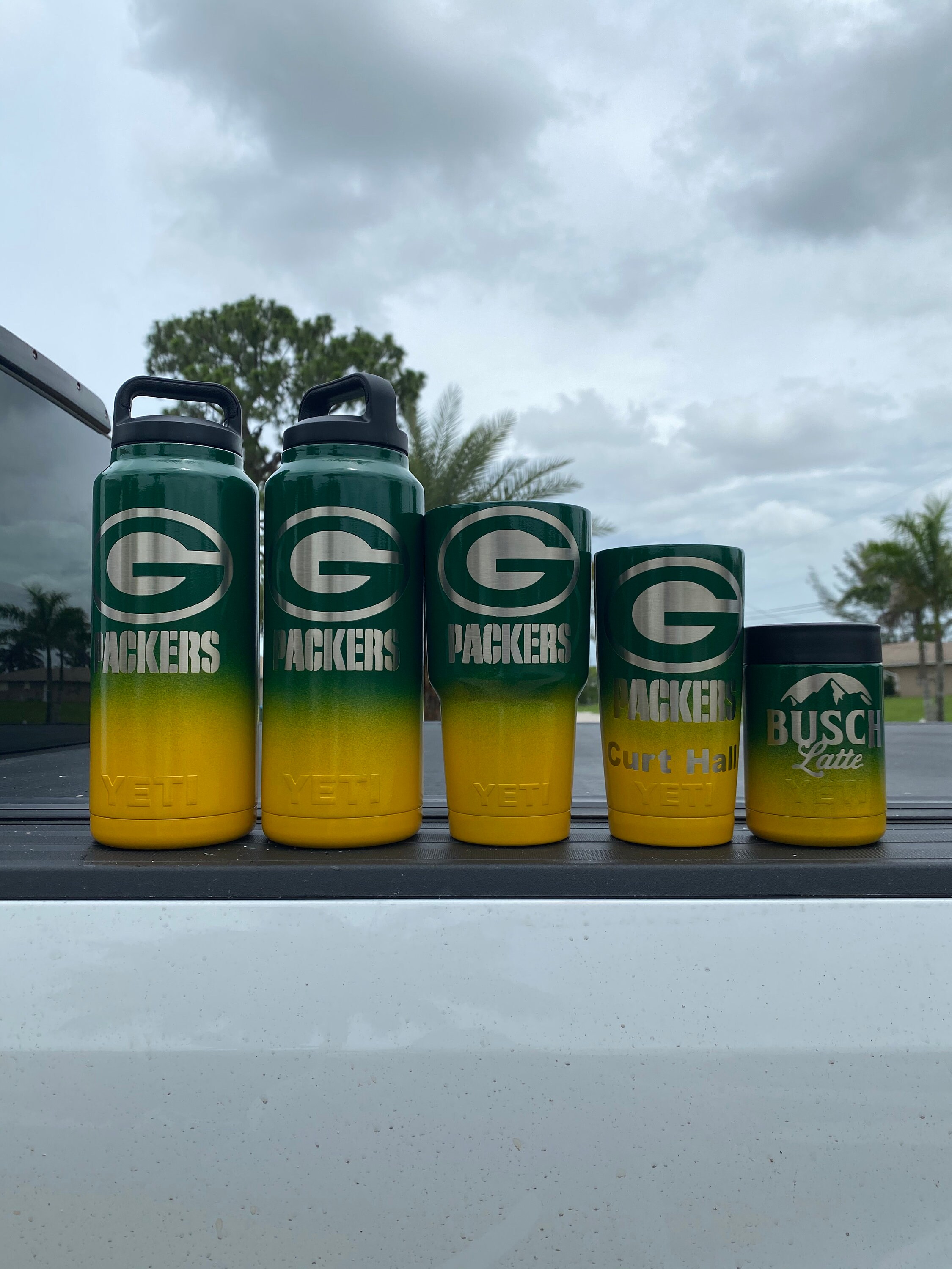 Green Bay Packers Powdercoated Yeti Tumbler, Free Personilization! - Etsy
