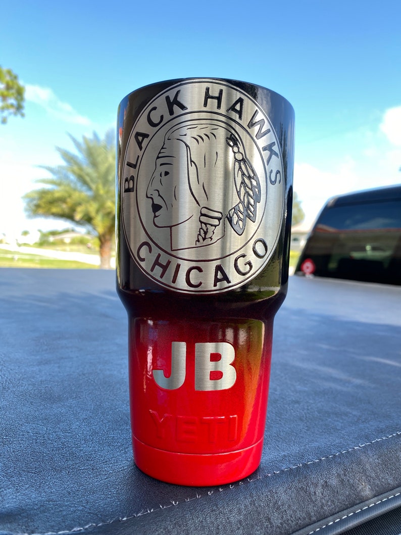 NHL Hockey Team Powdercoated Yeti Tumbler Free | Etsy