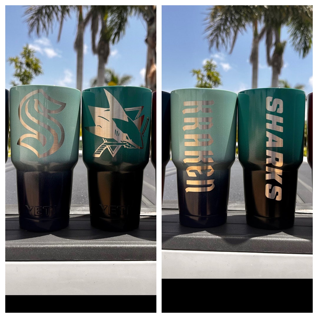 NHL Hockey Team Powdercoated Yeti Tumbler, Free Personilization - Etsy