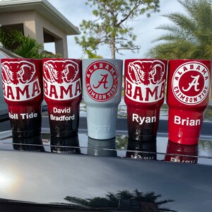 Alabama Bama Powdercoated Yeti Tumbler, Free Personilization! - Etsy