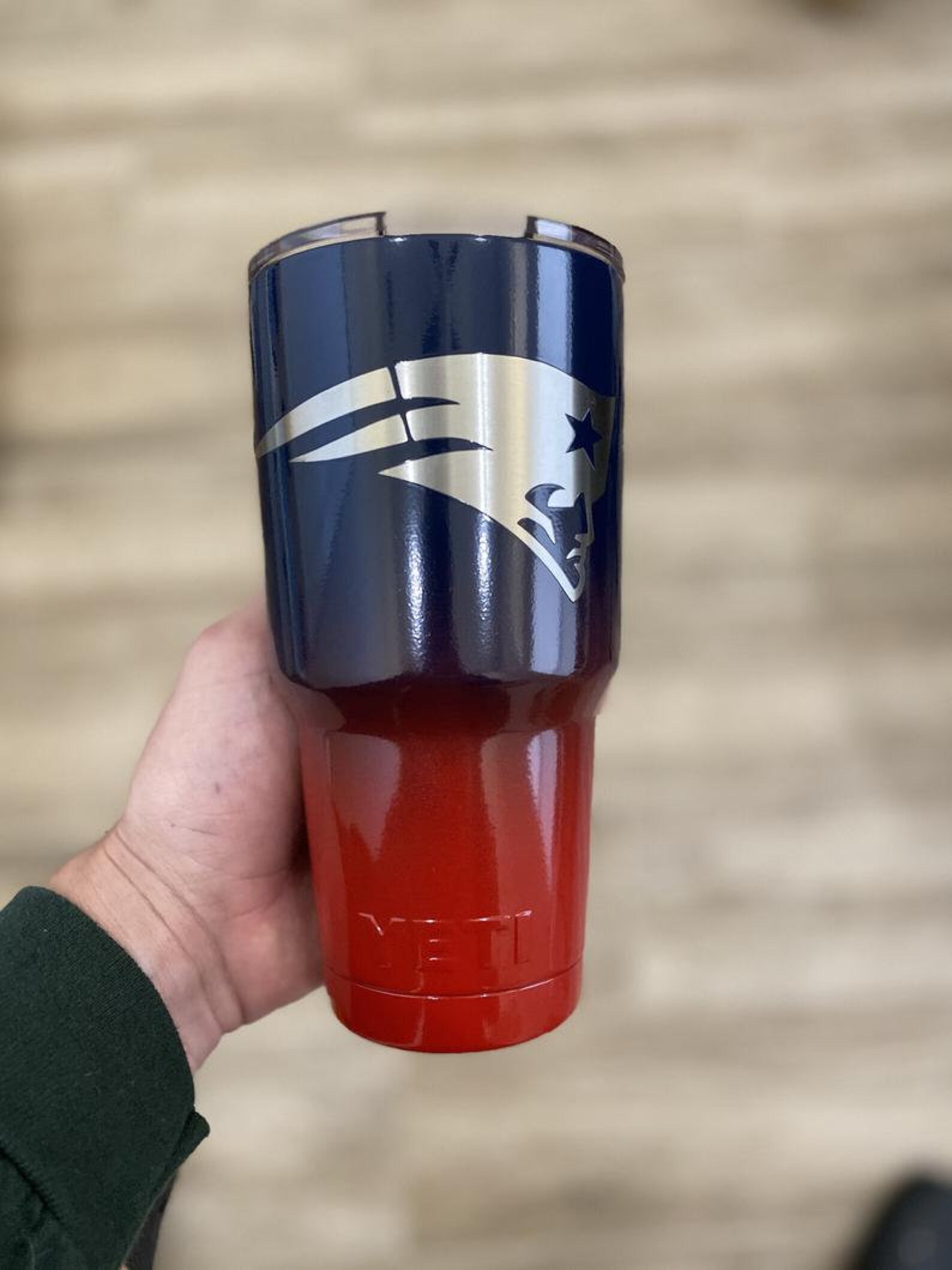 New England Patriots Powdercoated Yeti Tumbler, Free Personilization ...