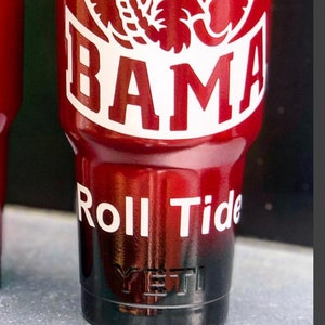 Alabama Bama Powdercoated Yeti Tumbler, Free Personilization! - Etsy