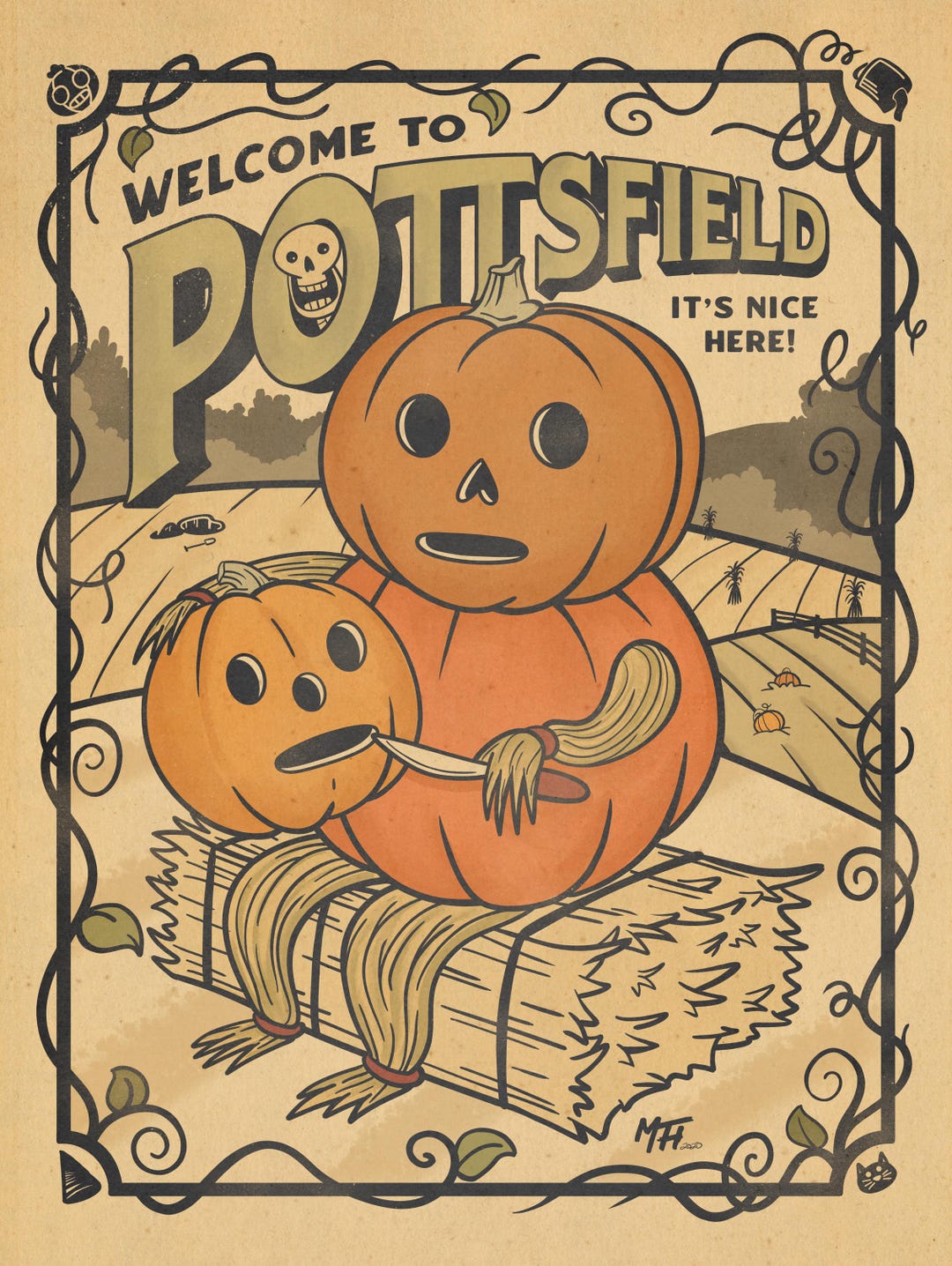 Over the Garden Wall Pottsfield Poster - Wall Art Print by Mark T ...