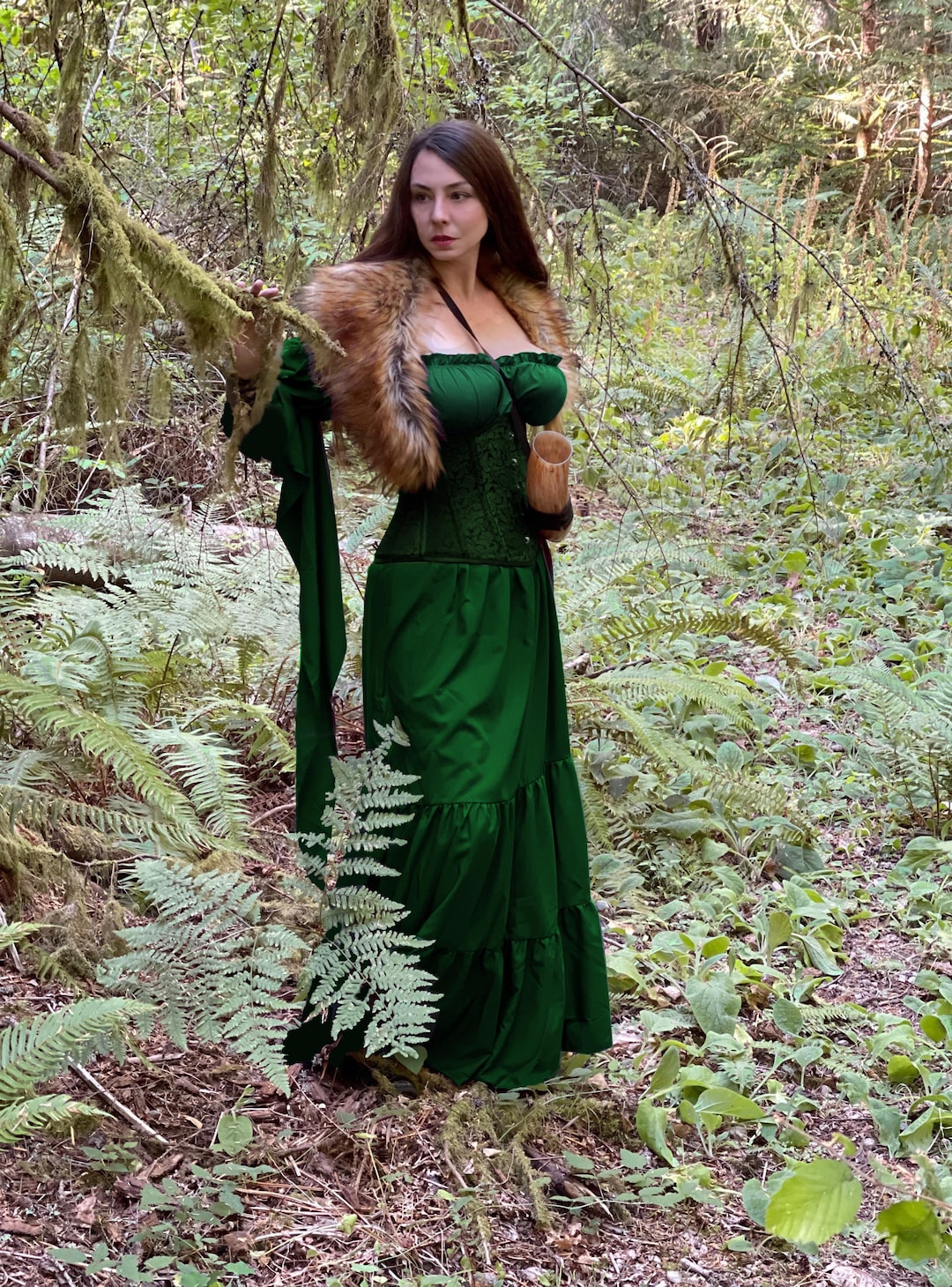 Women 's Renaissance Earth Goddess Costume. Ren Faire Medieval Fantasy ...