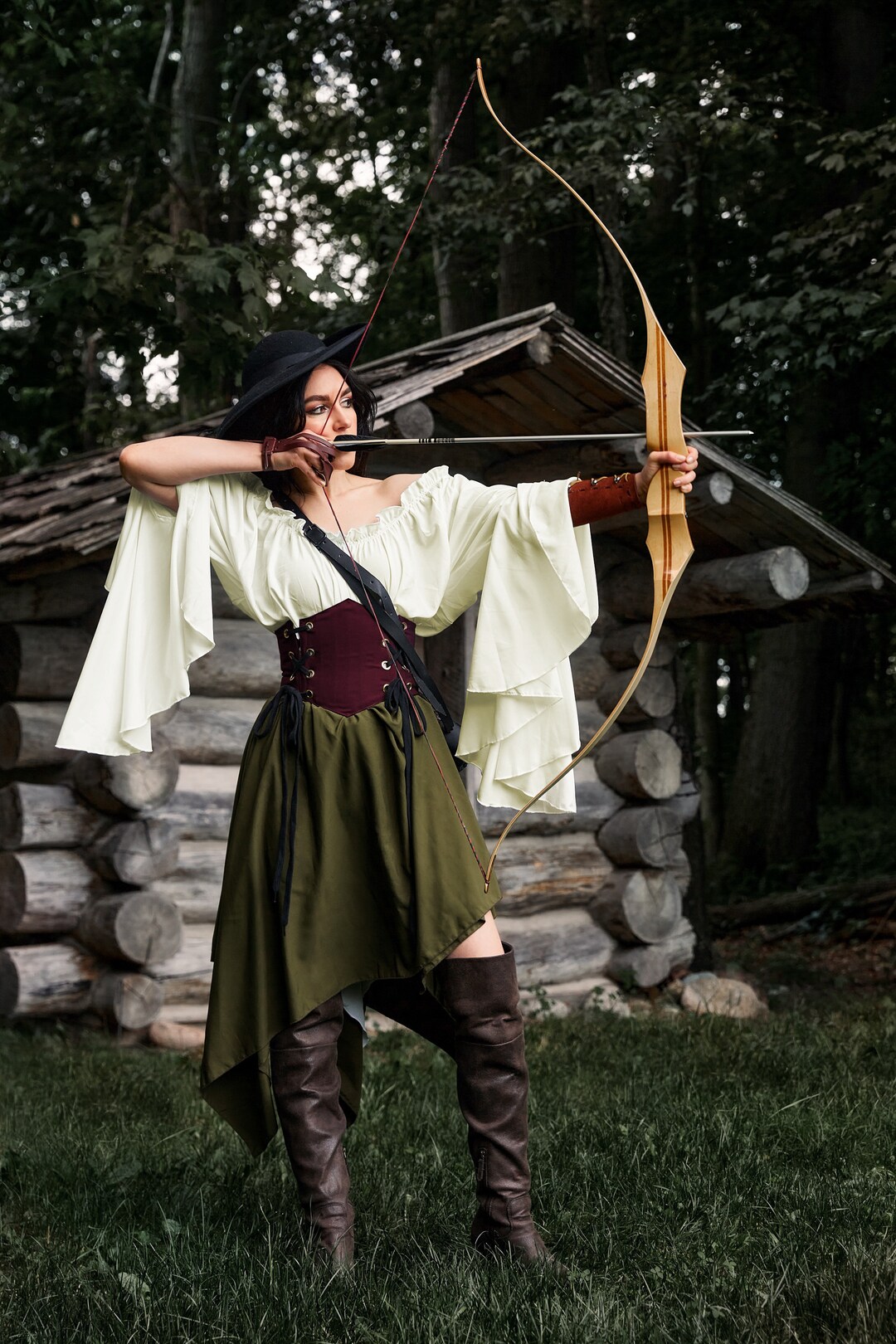 The Huntress Renaissance Medieval Cosplay Costume Etsy