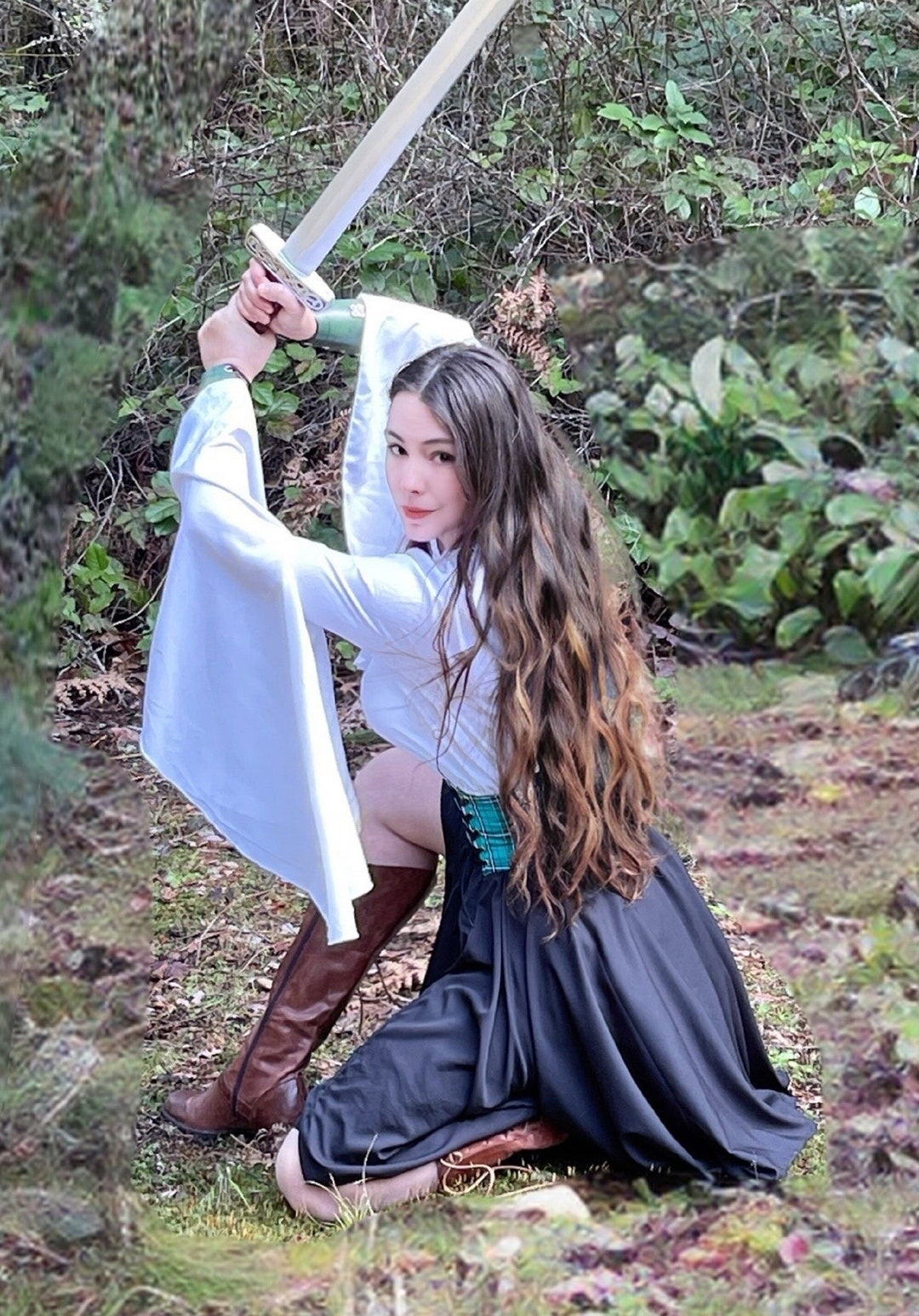 Wome's Warrior Scottish Renaissance Faire Costume 3-piece Dress ...