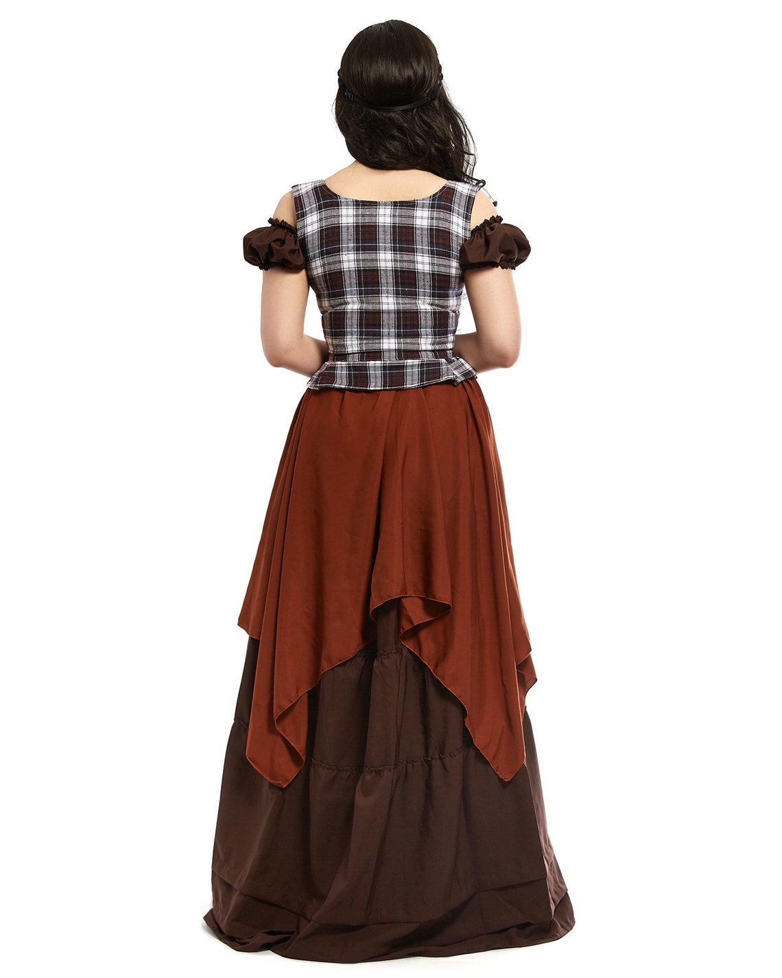 Tartan Renaissance Faire Scottish Highland 3 Piece Women Adult Costume ...