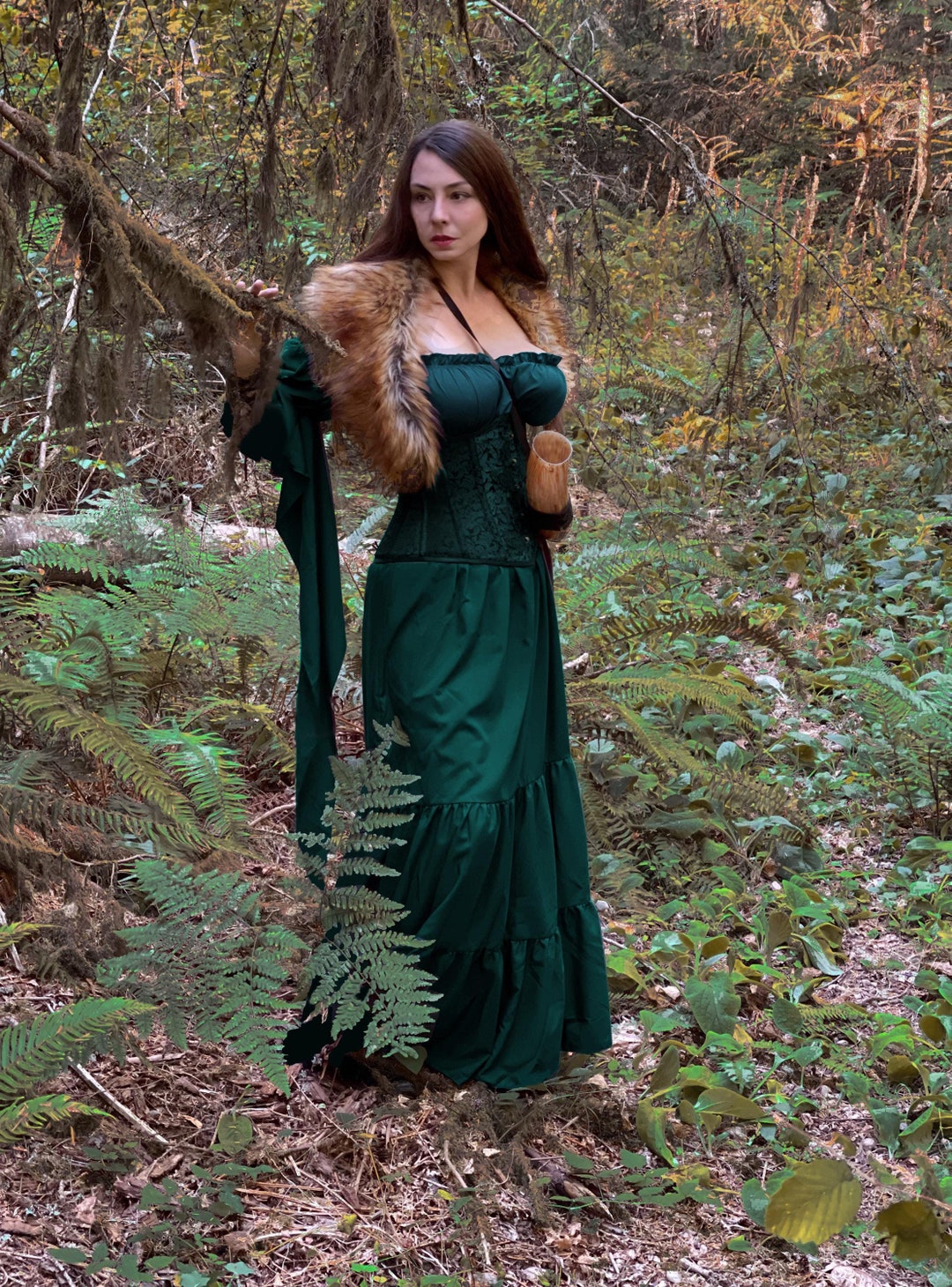 Women 's Renaissance Earth Goddess Costume. Ren Faire - Medieval ...
