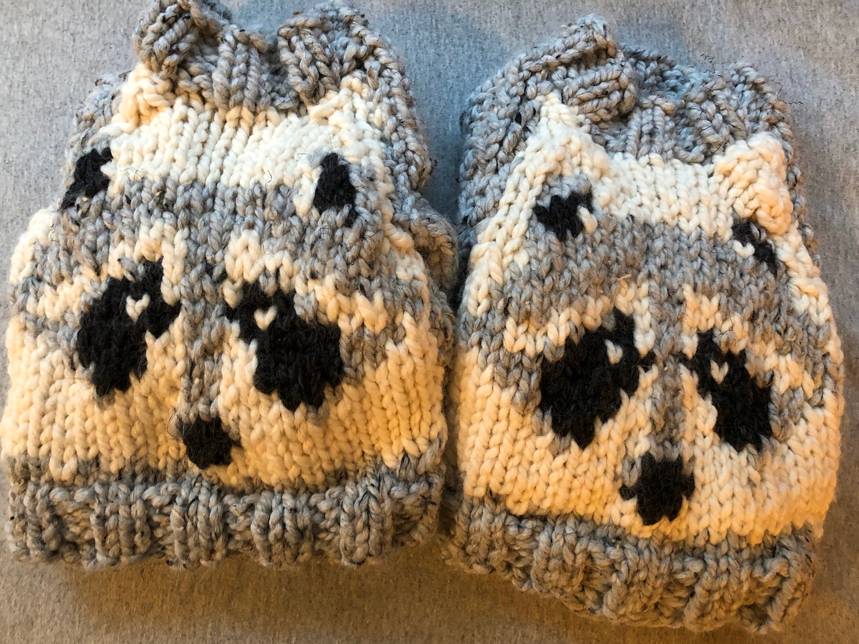 Raccoon sweater chunky handknit baby to 6X | Etsy