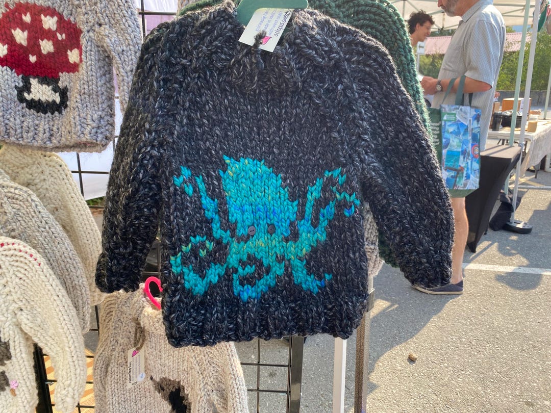 Chunky Handknit Octopus Sweater, Baby to 6/8 - Etsy