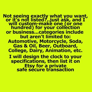 12 Inch Black Glass Replica Retro Wall Clock Classic OILZUM MOTOR OIL ...