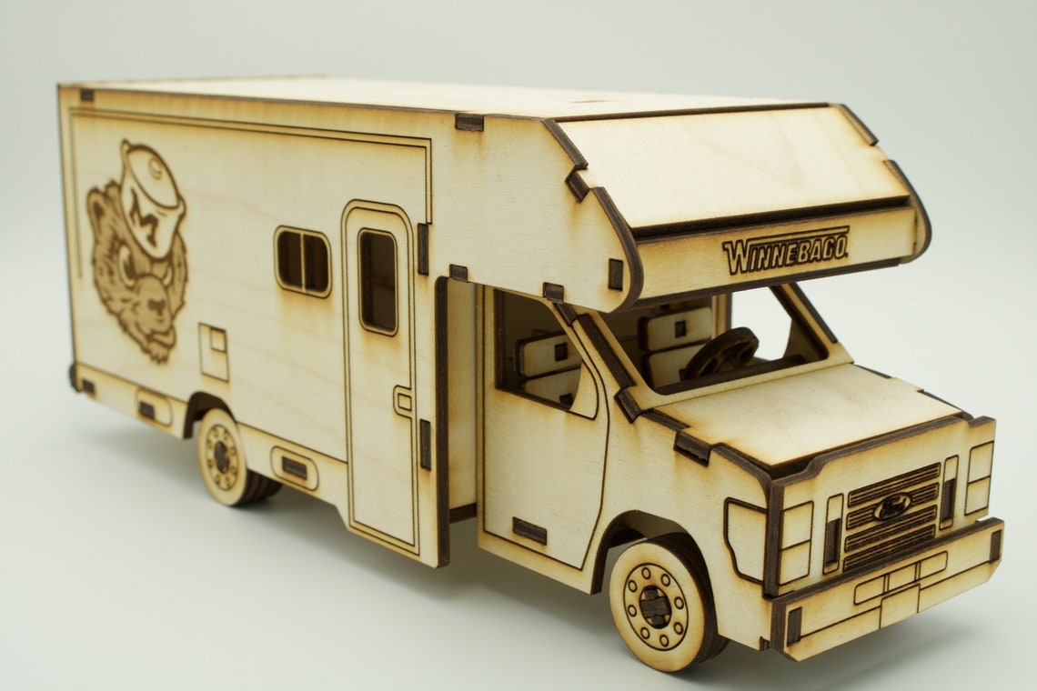 Winnebago Camper Model Made From 3mm Birch Laser Cut and Assembled - Etsy