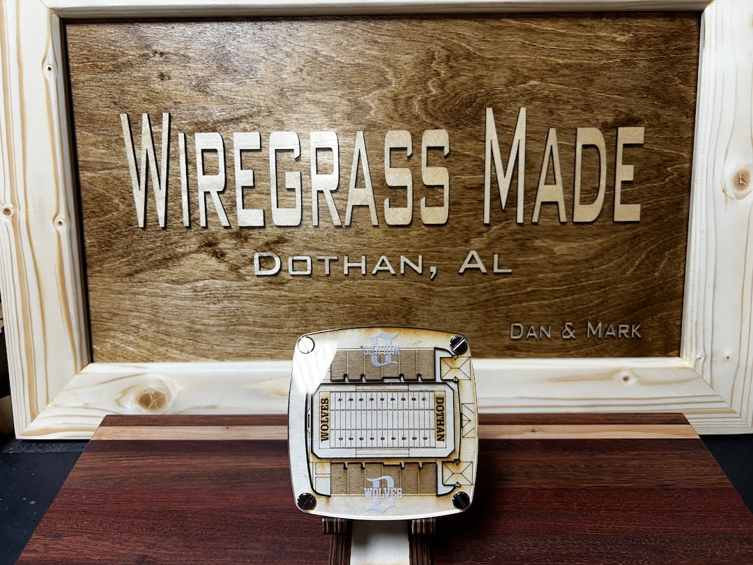 Rip Hewes Football Stadium Coaster for the Dothan Wolves - Etsy