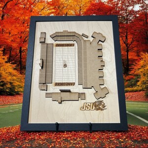 Framed 3d Laser Cut Stadium - Etsy