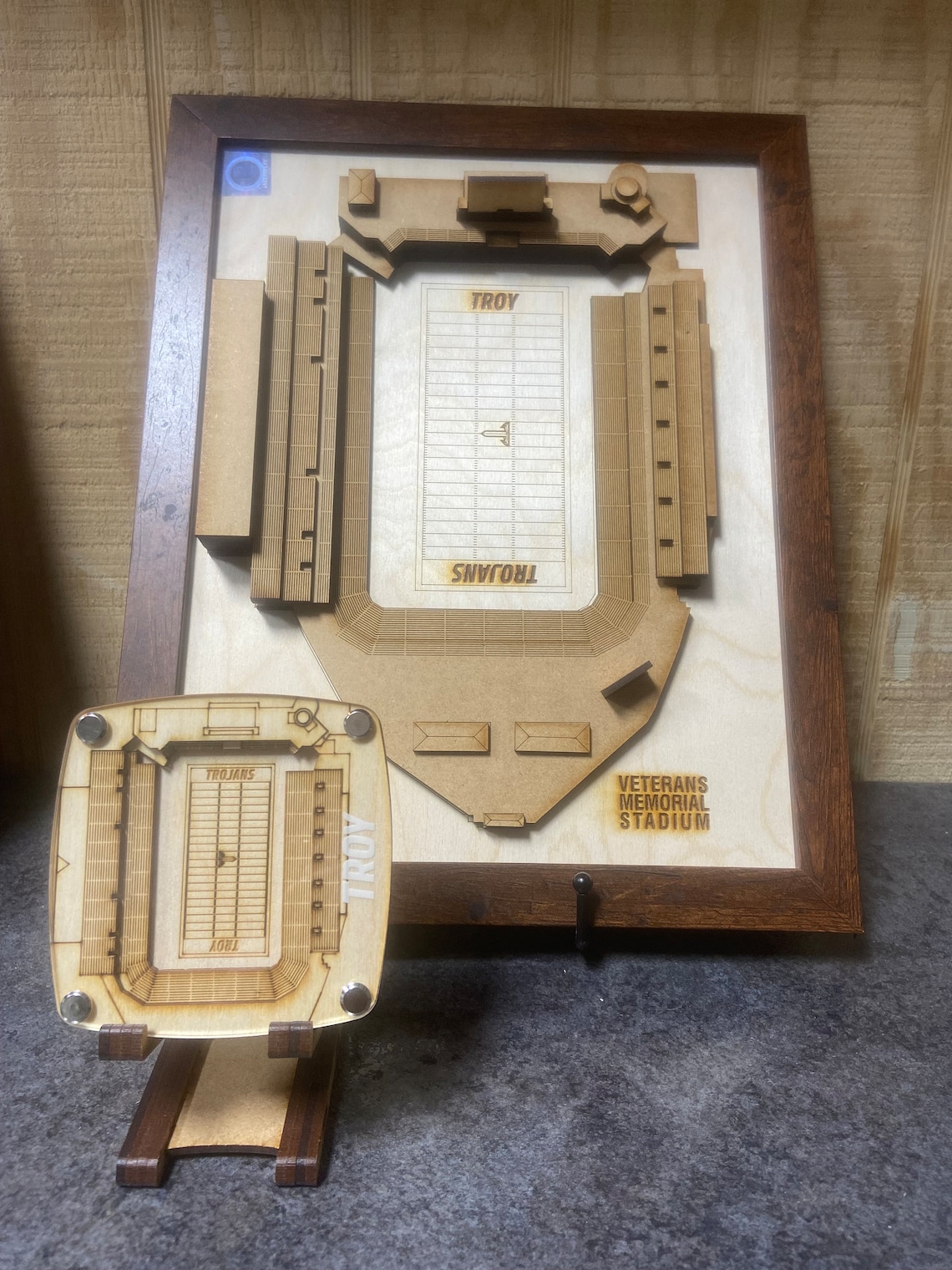Troy Trojans Football Stadium Coaster. Licensed 3d Layered - Etsy