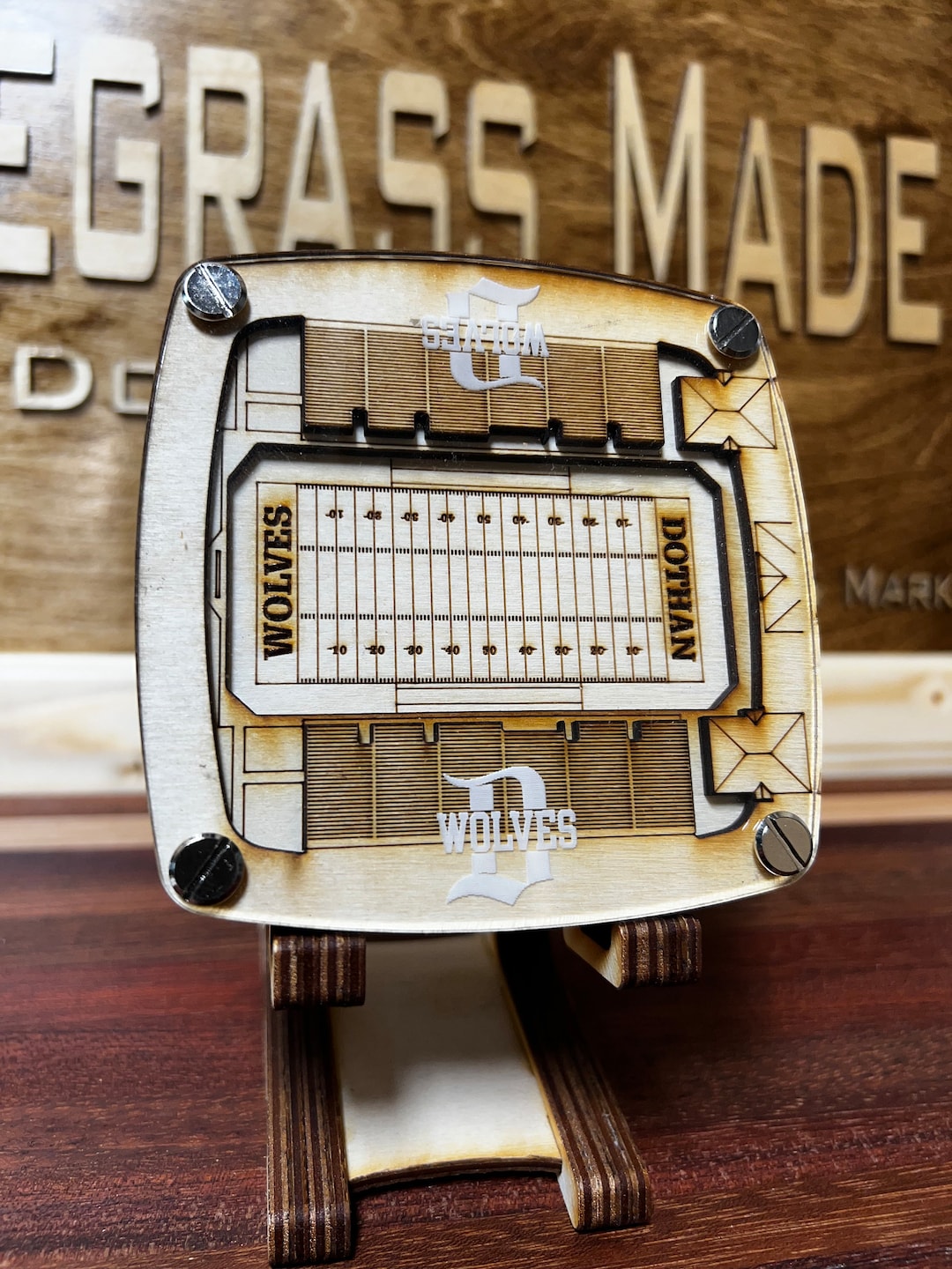 Rip Hewes Football Stadium Coaster for the Dothan Wolves - Etsy