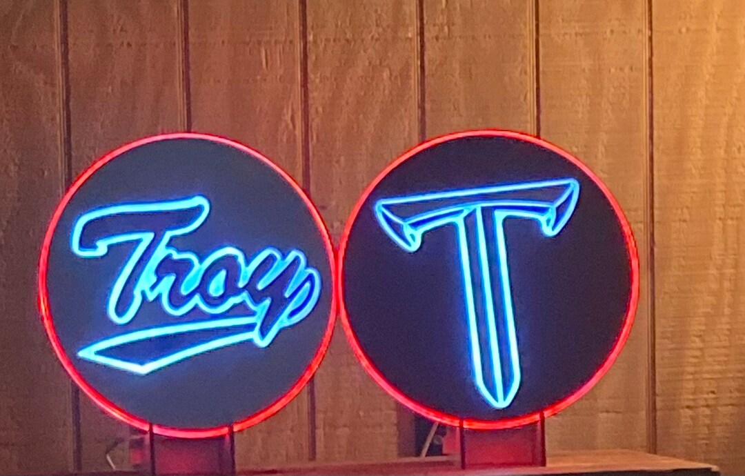 Troy University Back Lit Script Troy Sign - Etsy