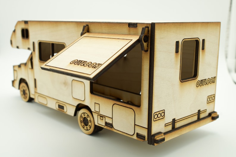 Winnebago Camper Model Made From 3mm Birch Laser Cut and Assembled - Etsy