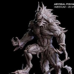 Monster Fishman Horror / Dnd/ 28mm / 32mm / Underwater / Enemy - Etsy