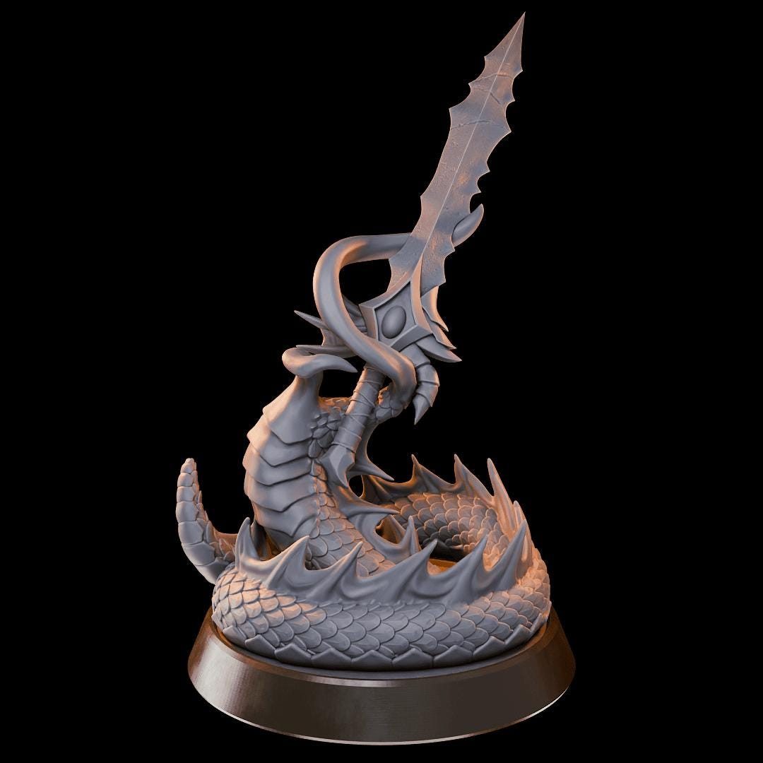 Living Drake Sword / Dnd Unpainted Mini - Etsy