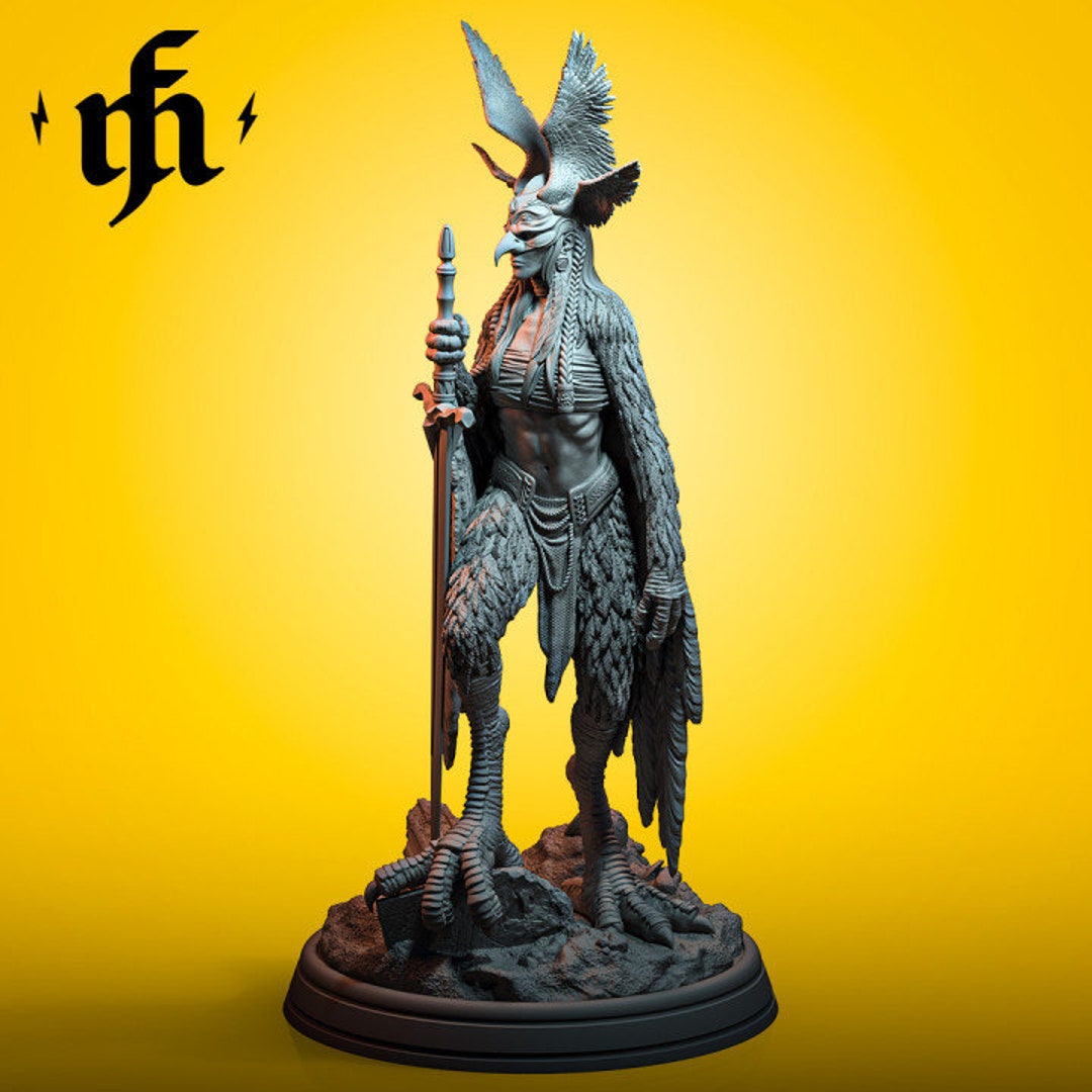 Bird Woman Fighter / Dnd/ 5e / Unpainted - Etsy