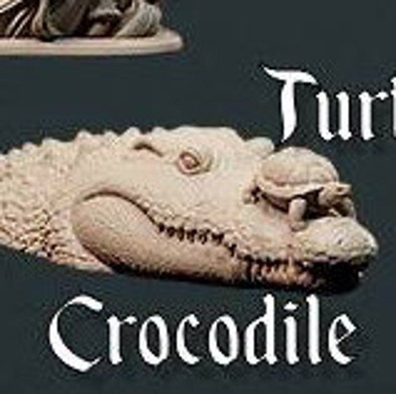Crocodile and Turtle 28 Mm Scale Mini Dnd 5e - Etsy