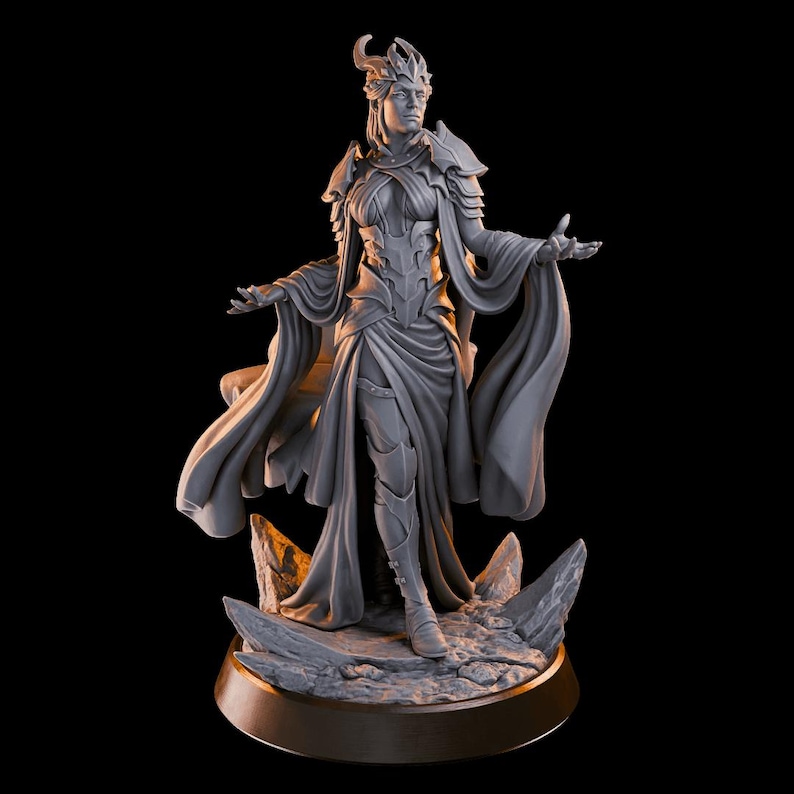 Female Human Warlock / Sorceress / Dnd / Unpainted - Etsy