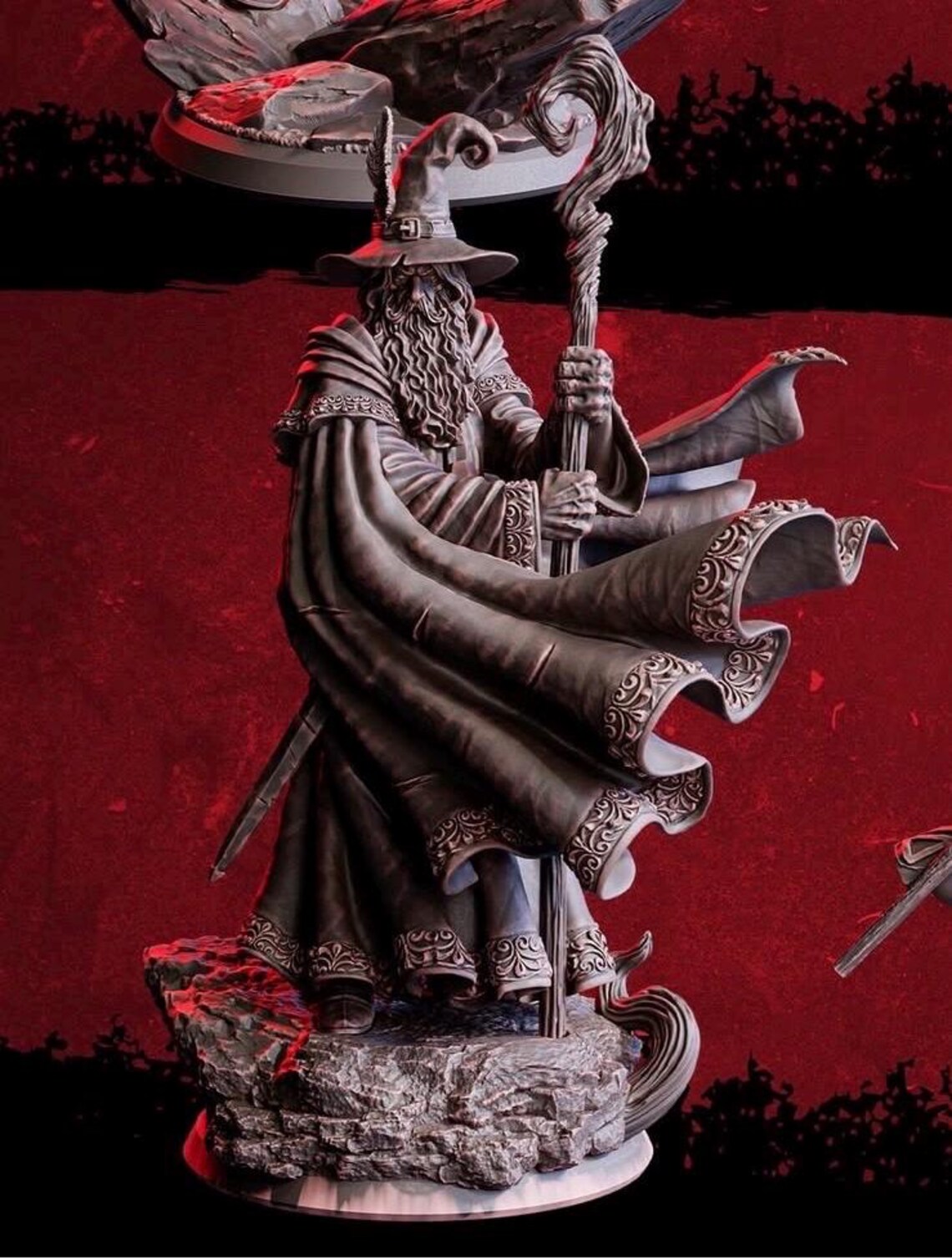 Elder Wizard Ashen Star / DND Unpainted Mini - Etsy