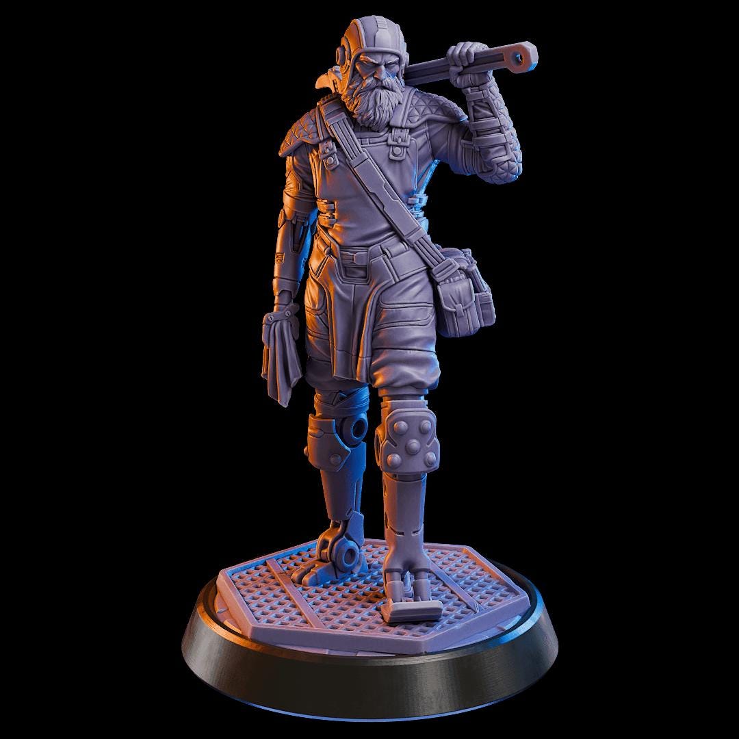 Ship Mechanic / RPG Mini Unpainted - Etsy
