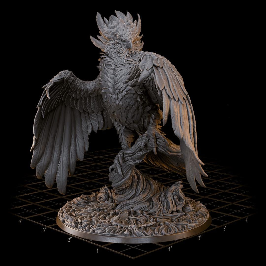 Giant Roc Bird With Option of Nest / 100mm Base for Mini - Etsy