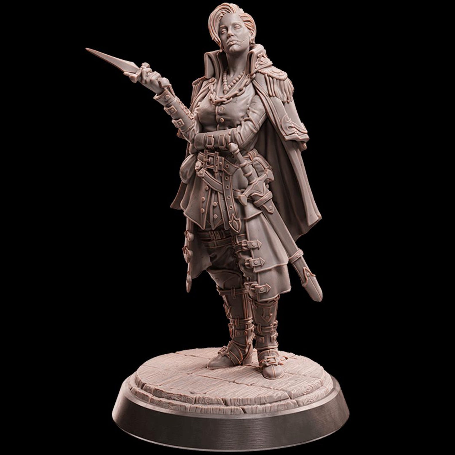 Female Rogue With Dagger / DND / Smiling - Etsy