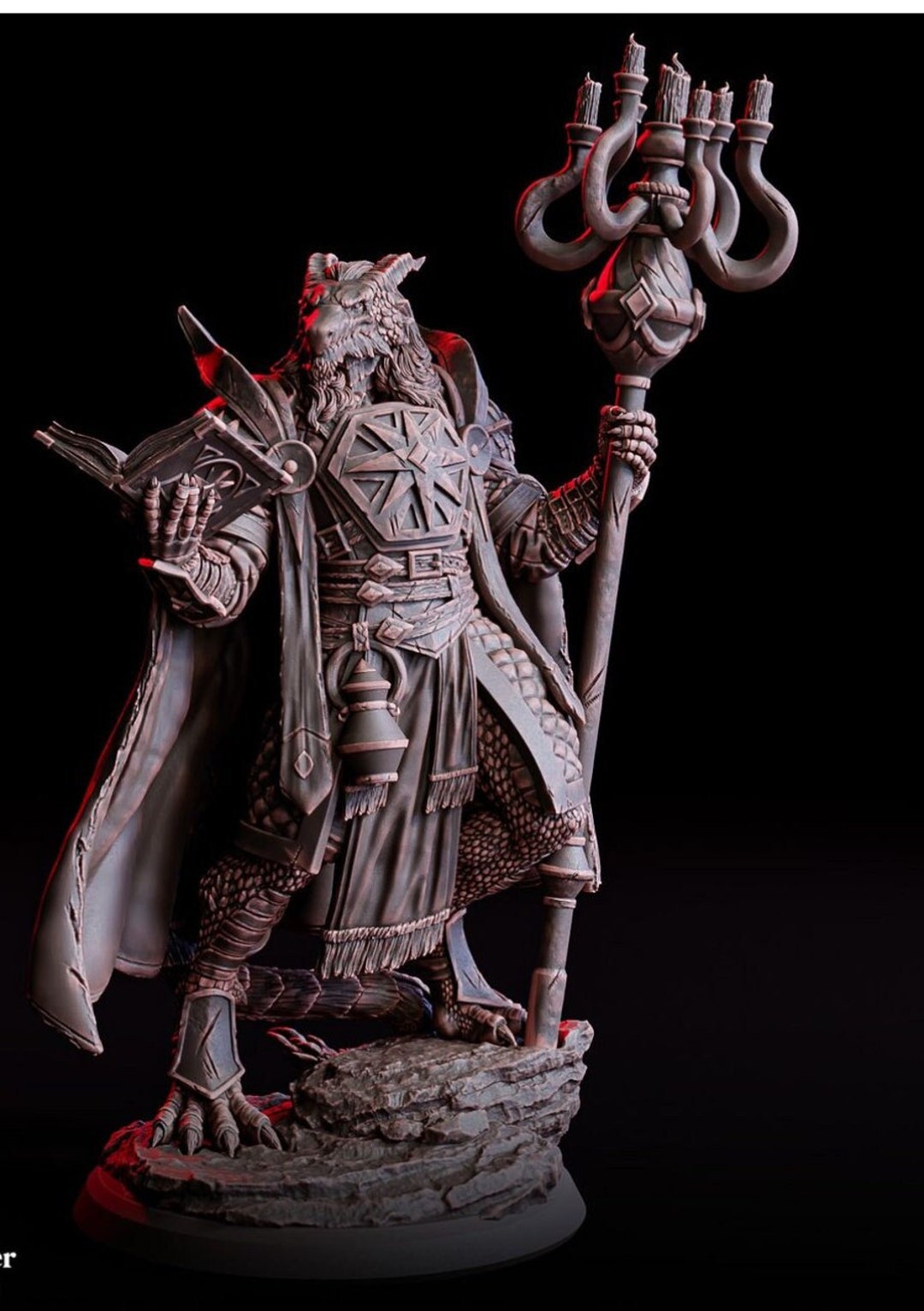 Dragonborn Scholar Mage / Unpainted - Etsy