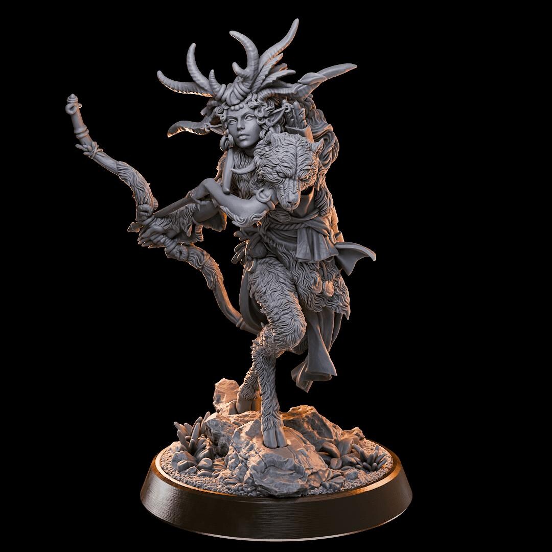 Female Satyr Ranger / DND Unpainted Mini - Etsy
