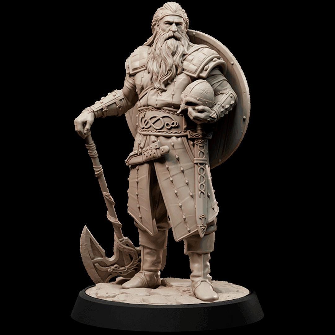 Human Male With Axe/ Fighter / Dnd Unpainted Mini - Etsy