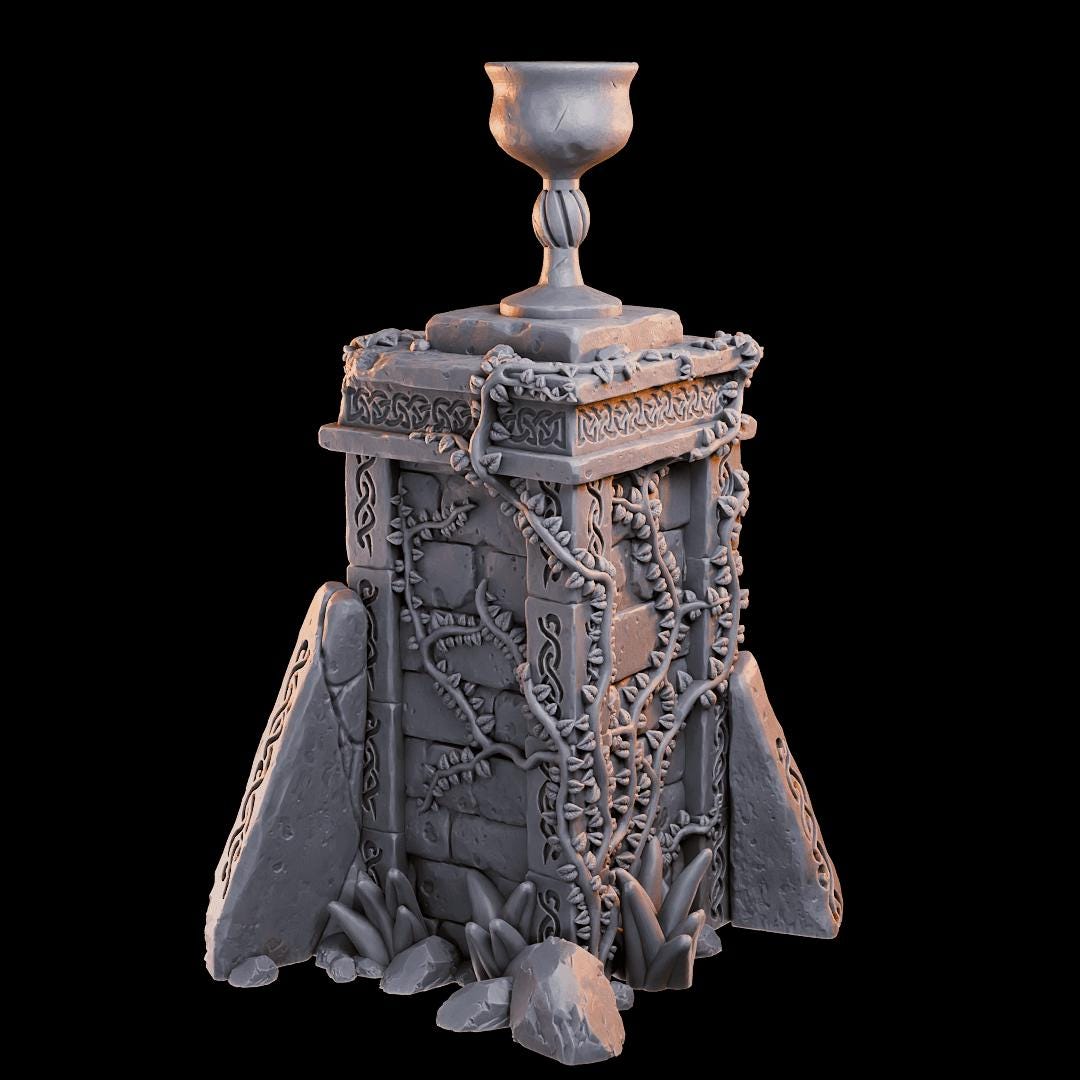 Chalice on Pedestal / Dnd Mini / Unpainted - Etsy