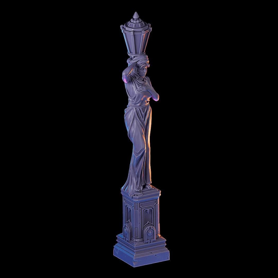 Fancy Lady Lamp Post / RPG Tabletop Unpainted Mini - Etsy