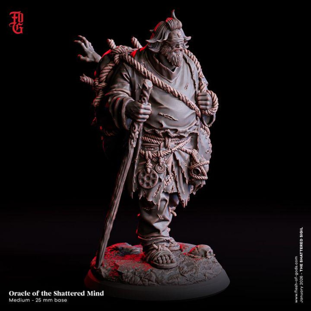 Male Oracle Hermit / Dnd Unpainted Mini - Etsy