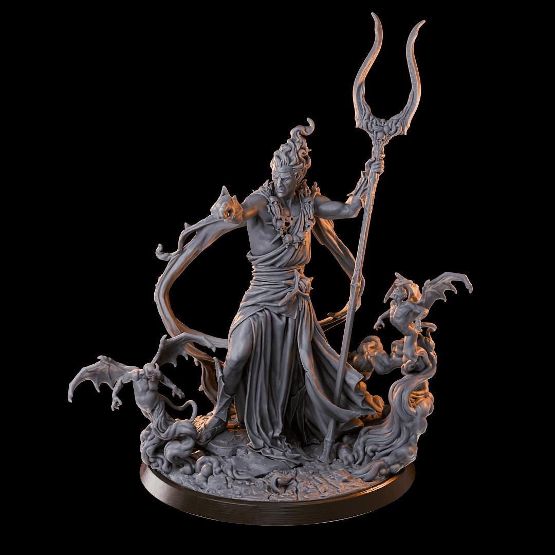 God of the Underworld / Dnd / Unpainted Mini - Etsy