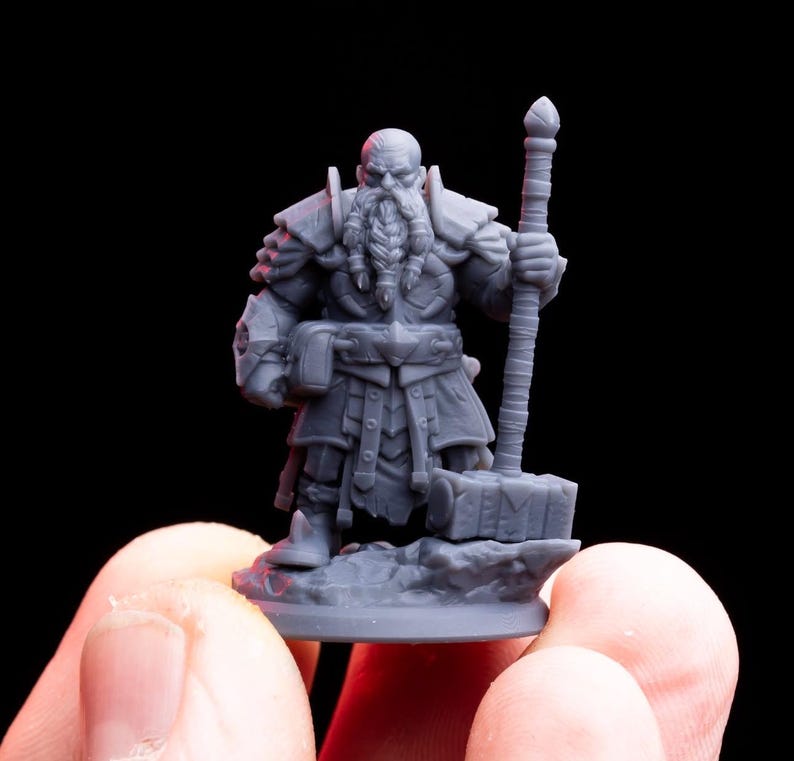Armored Dwarf Cleric/ Paladin / DND Unpainted - Etsy