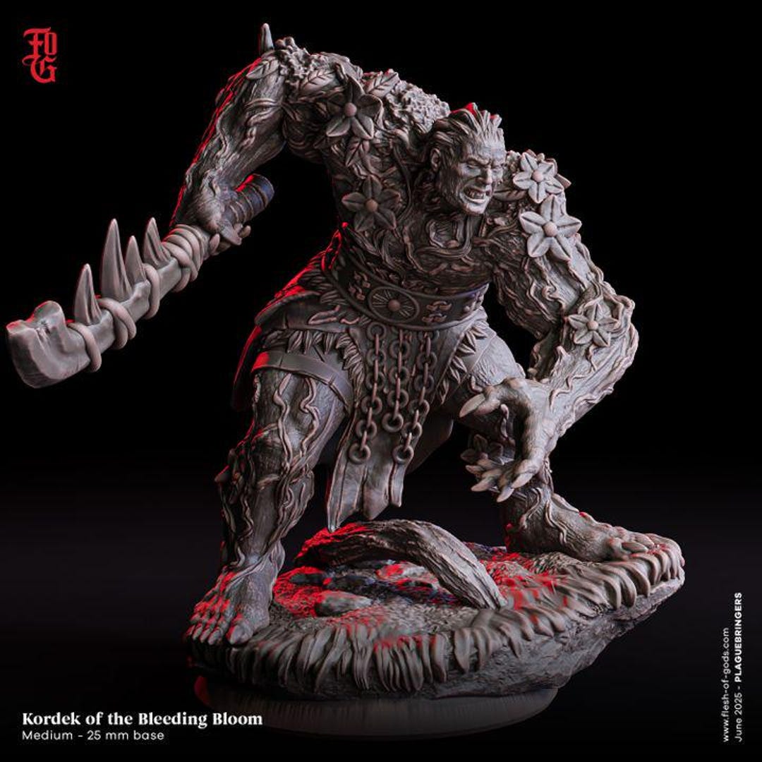 Kordak the Blooming Plague Barbarian / Dnd Mini Unpainted - Etsy
