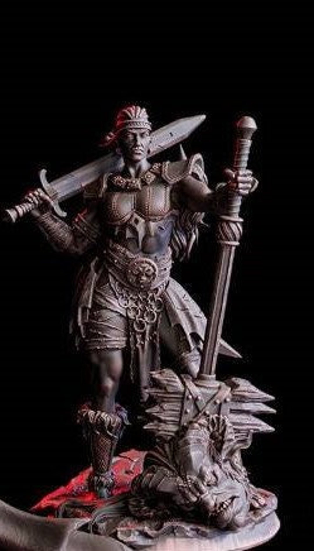 Human Demon Fighting Barbarian/ DND/ Unpainted - Etsy