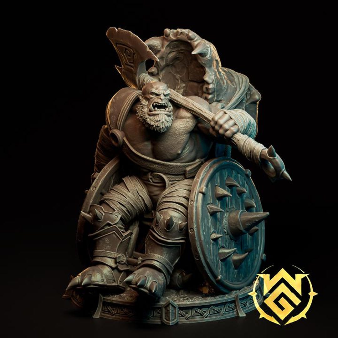 Orc Fighter in Wheelchair / Dnd Mini - Etsy